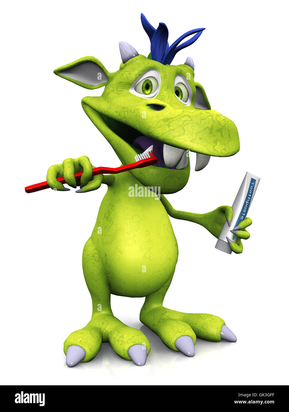 teeth toothpaste monster Stock Photo - Alamy