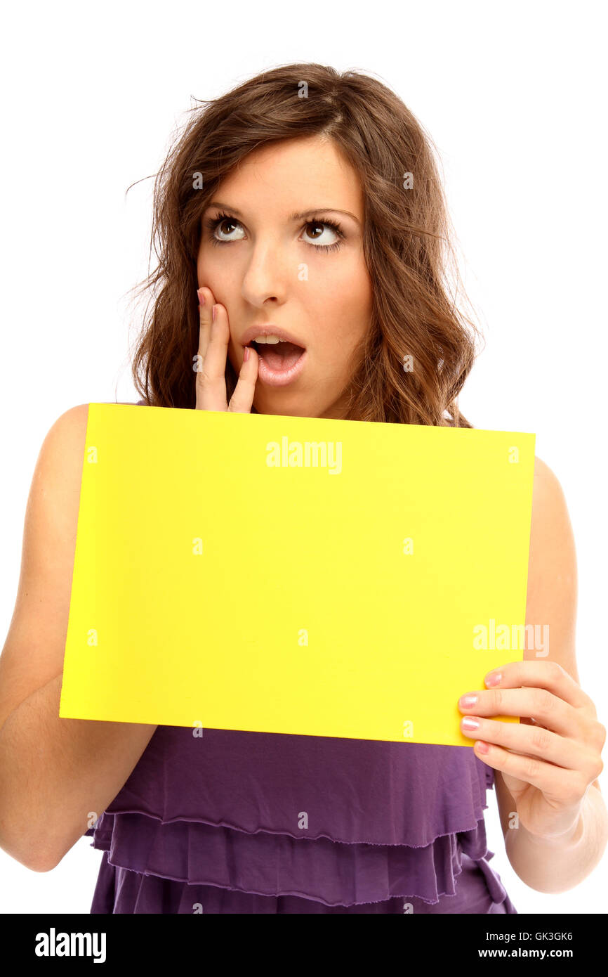 woman sign signal Stock Photo - Alamy