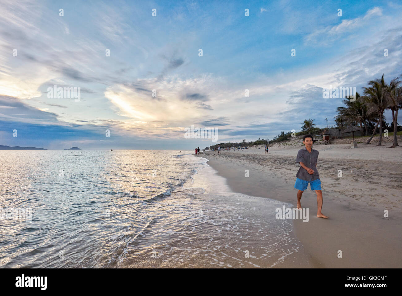 Cua Dai Beach at sunrise. Hoi An, Quang Nam Province, Vietnam Stock ...