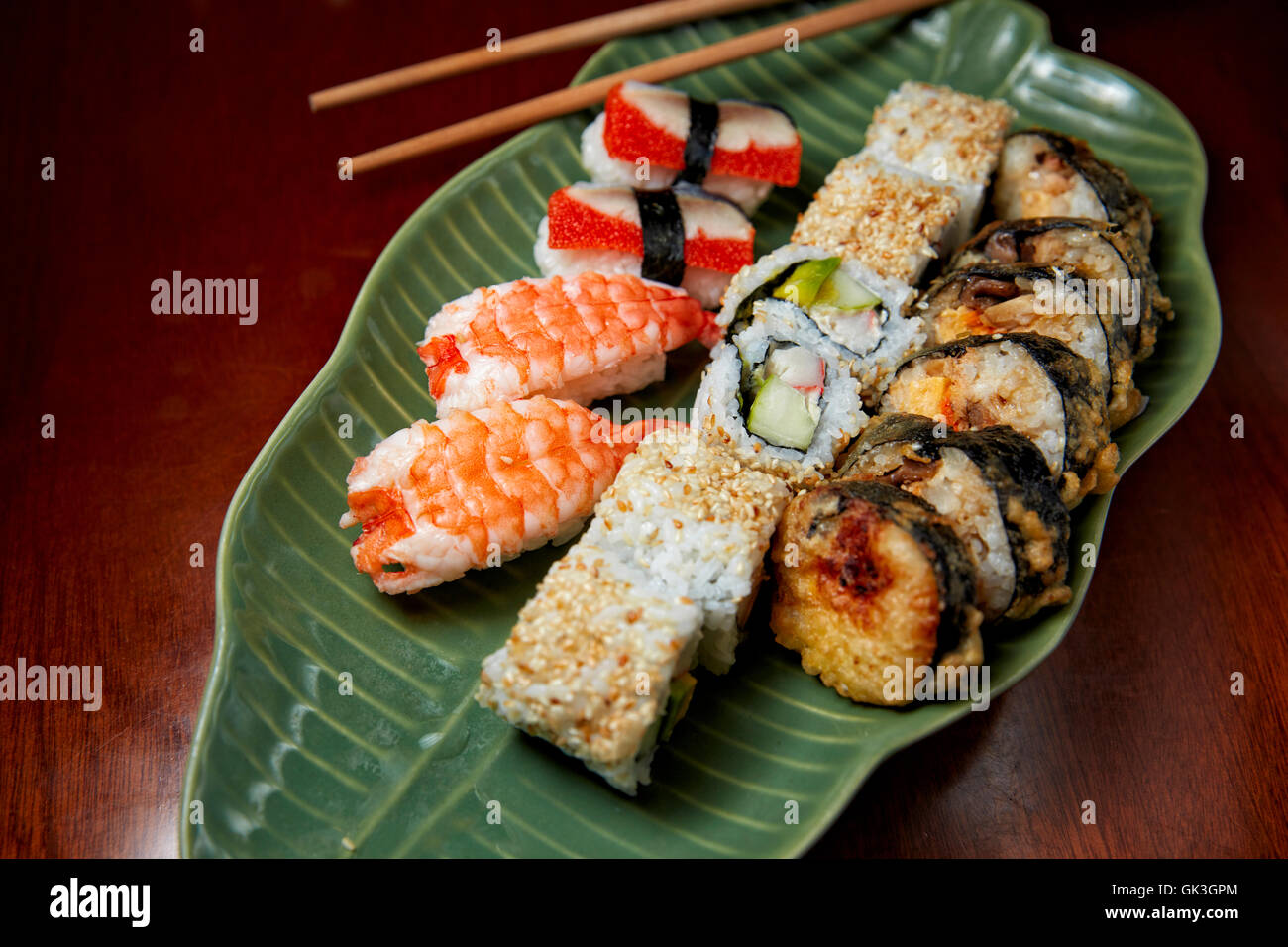 Mixed Sushi and Rolls Platter. Hue, Vietnam Stock Photo - Alamy