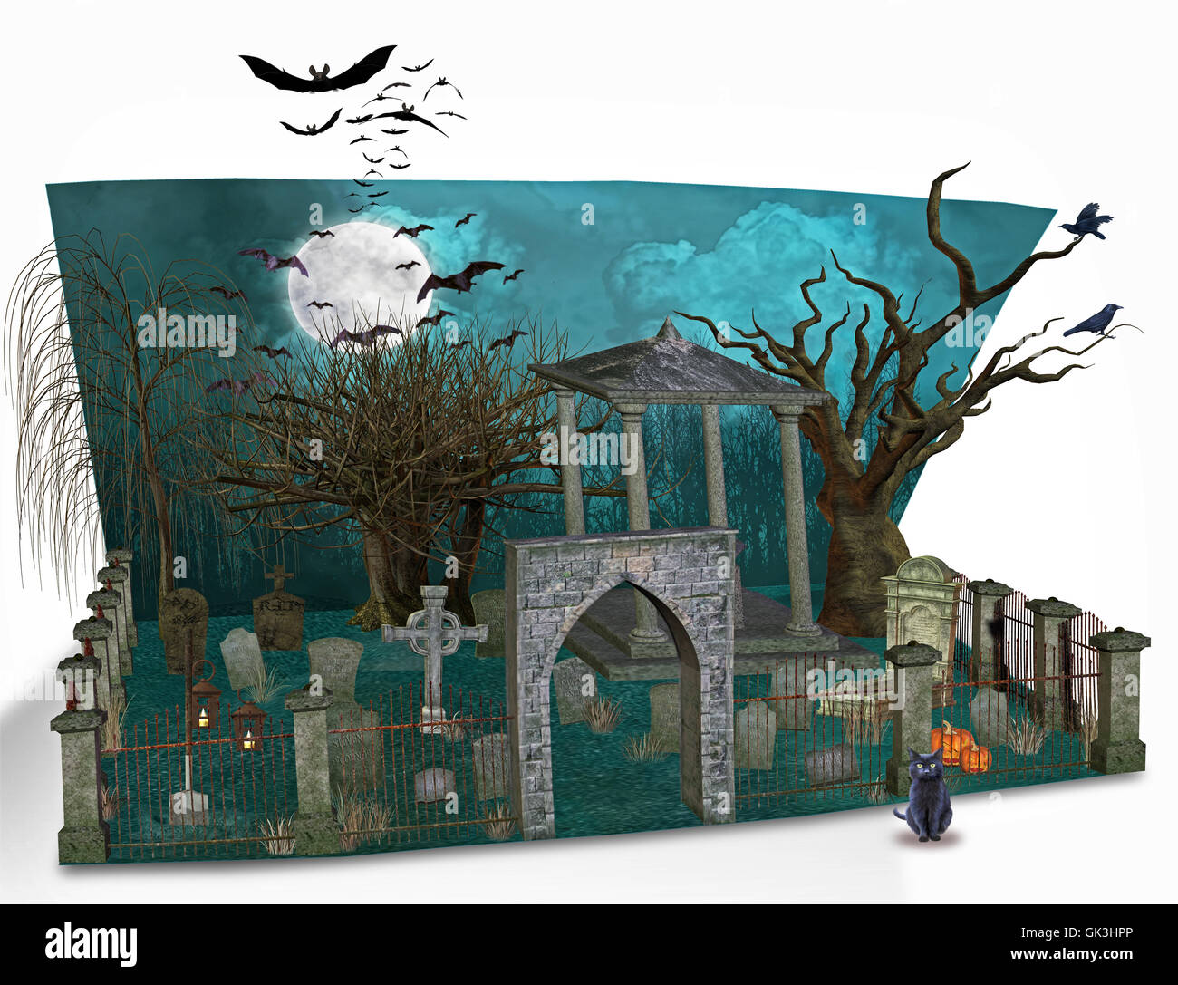 Halloween cemetery hi-res stock photography and images - Alamy