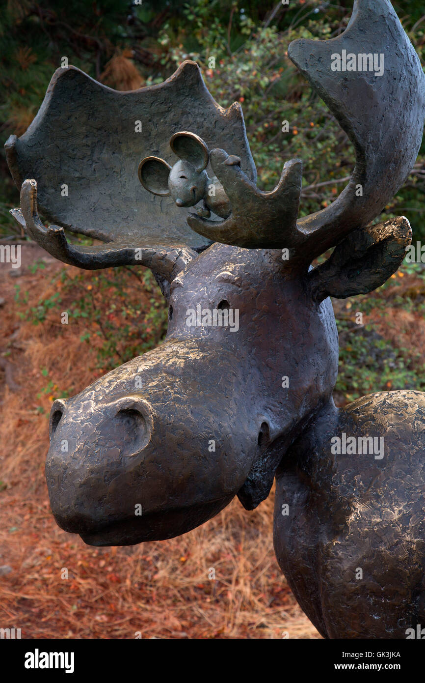 Mudgy & Millie statue, Coeur d'Alene City Park, Coeur D'Alene, Idaho ...