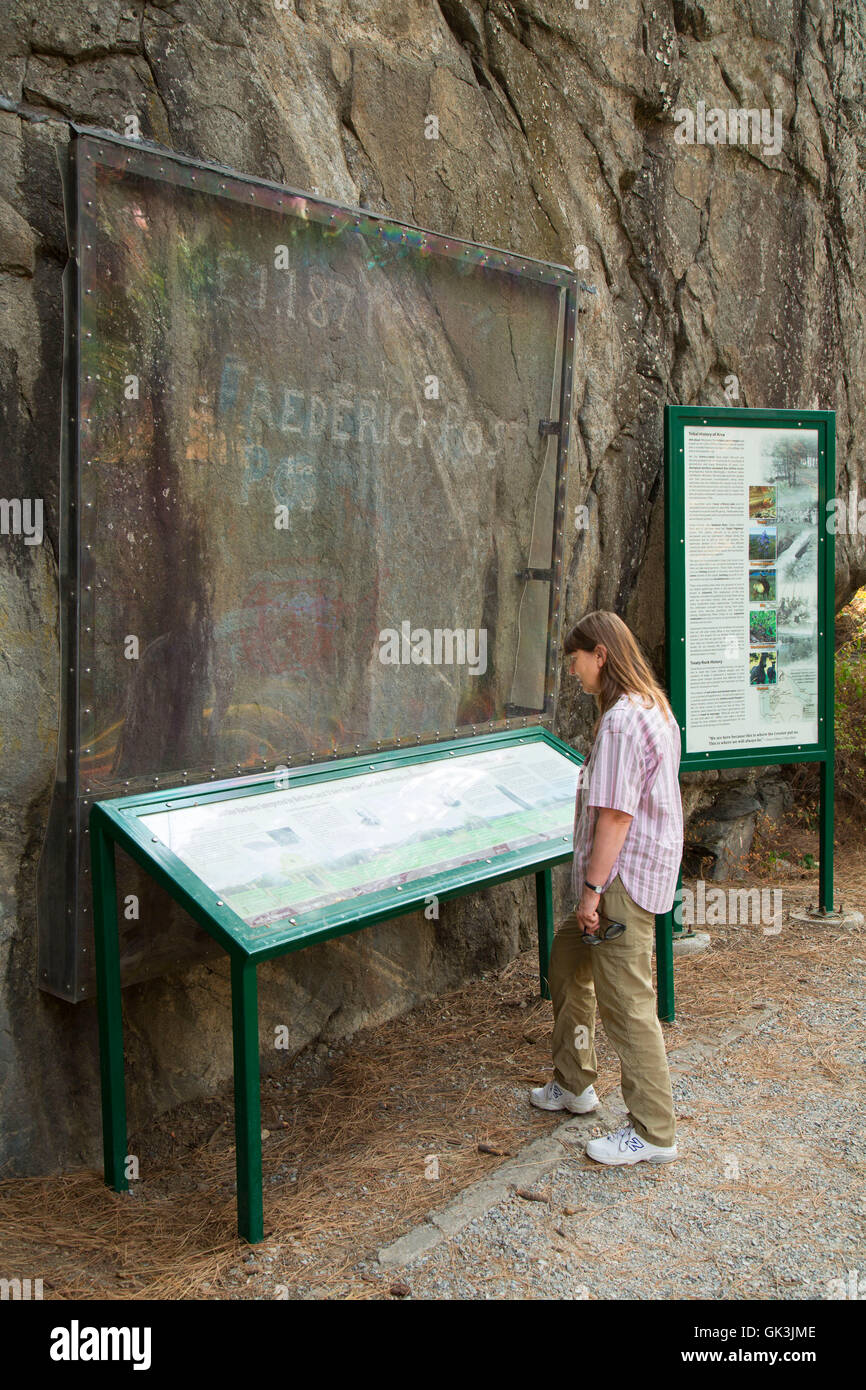 Treaty Rock, Treaty Rock Park, Post Falls, Idaho Stock Photo - Alamy