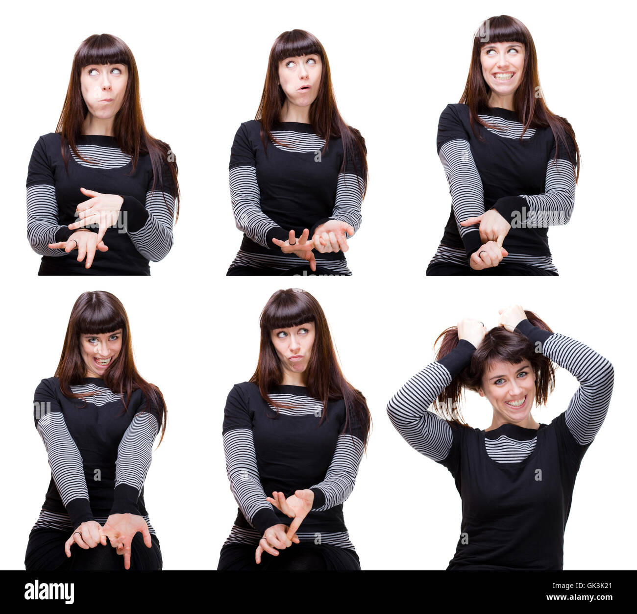 woman gesture laugh Stock Photo - Alamy