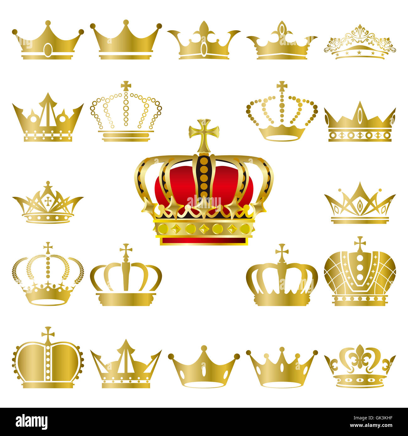 Crown design element Cut Out Stock Images & Pictures - Alamy