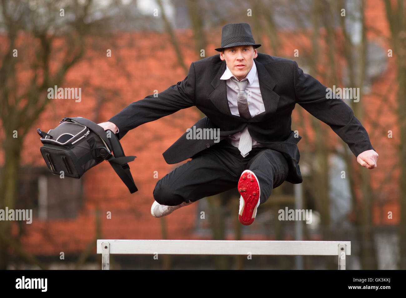 Businessman Jumping Hurdles High Resolution Stock Photography and ...