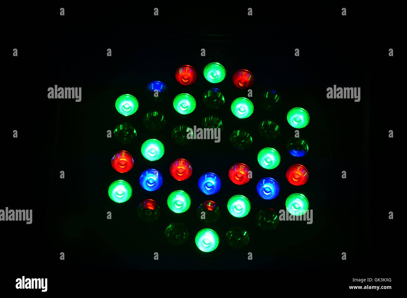 Colorful lighting for show on stage Stock Photo - Alamy