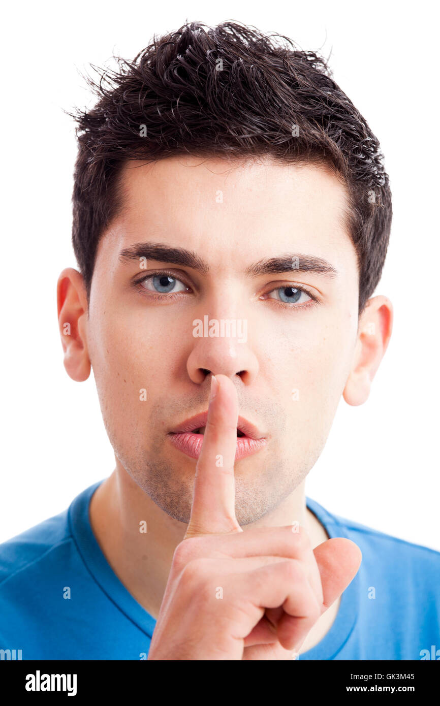 finger face portrait Stock Photo - Alamy