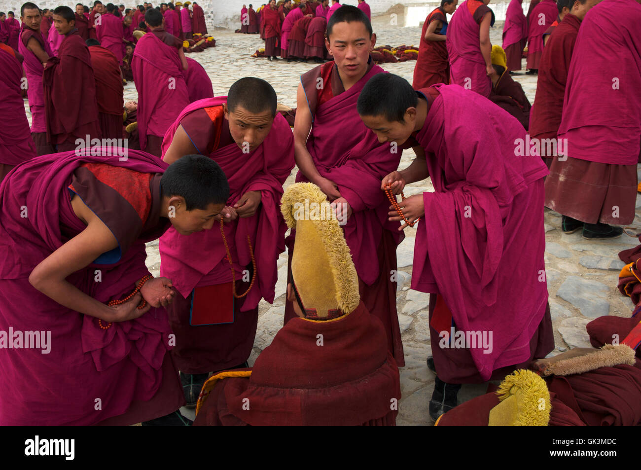 Xiahe, Gansu Province, China --- Labrang Monastery during Tibetan New ...