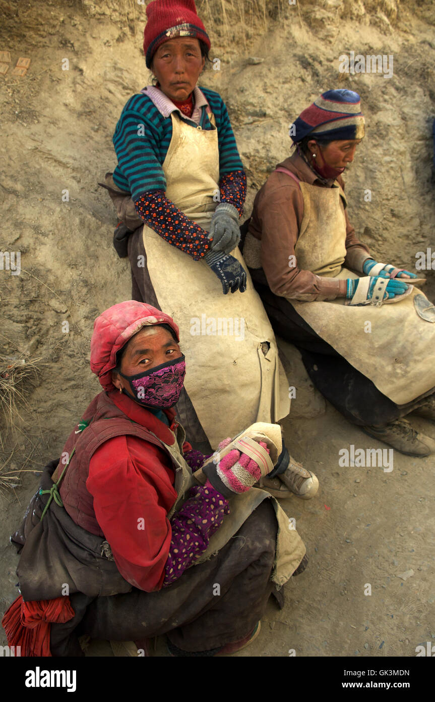 Xiahe, Gansu Province, China --- Pilgrims circumambulate Labrang ...