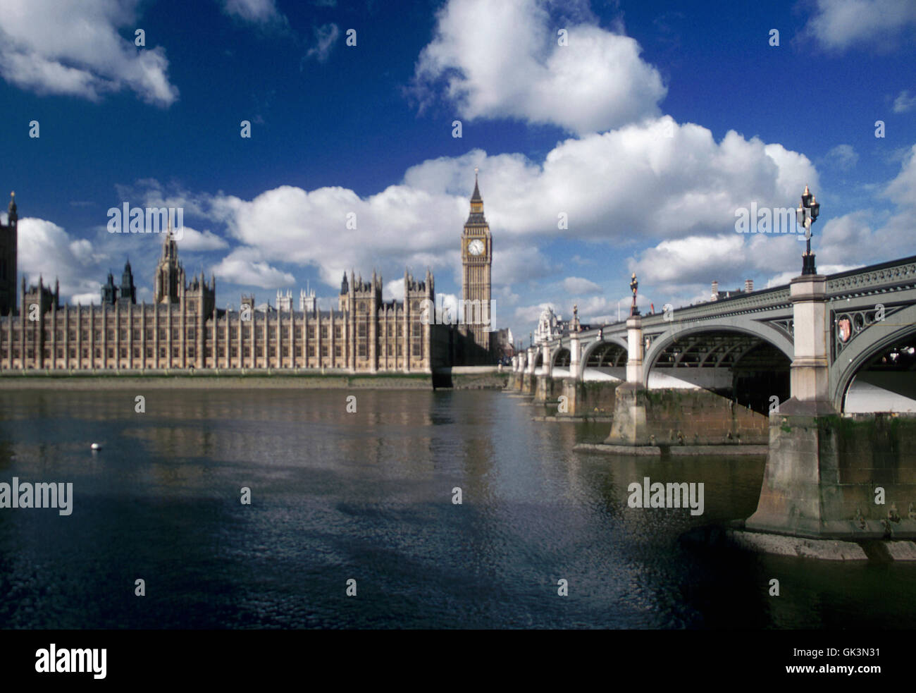 ca. 1980-1995, London, England, UK --- Westminster Bridge, ca. 1750 ...