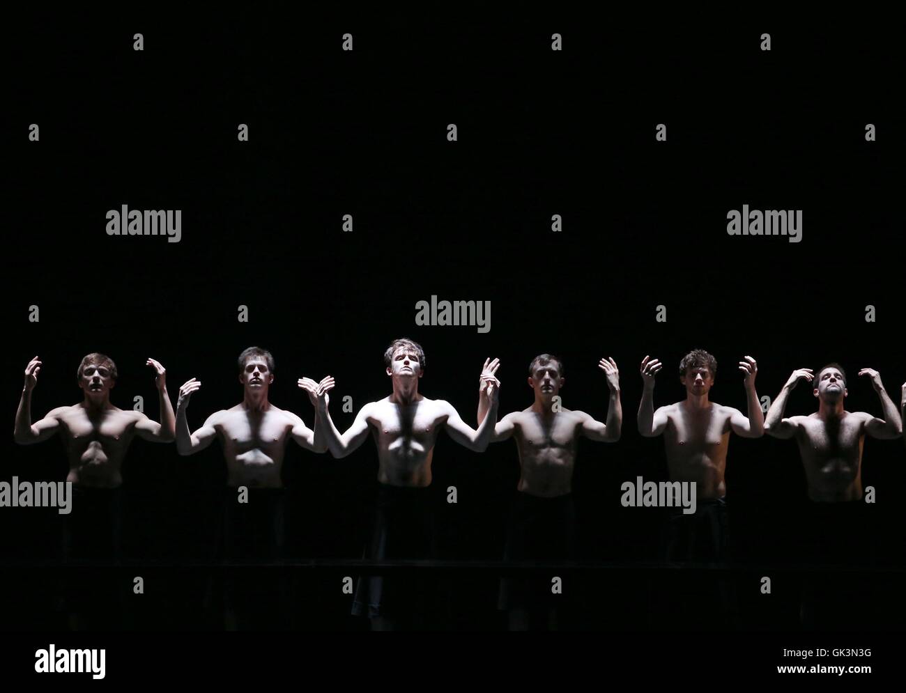 Members of the Scottish Ballet rehearse a scene from Angelin ...