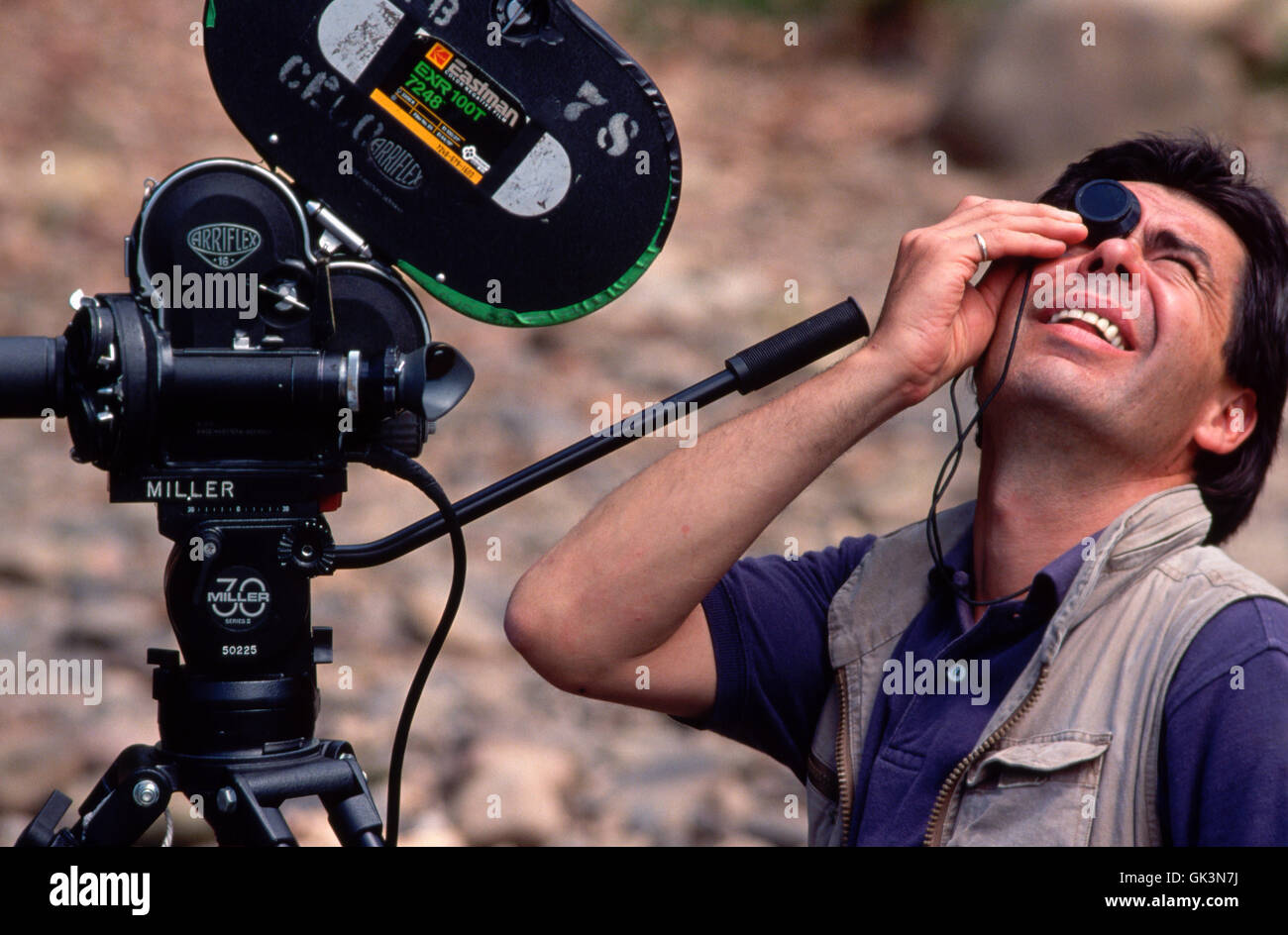 ca. 1980-1995, Colombia --- A film-maker, on location in Cundinamarca ...