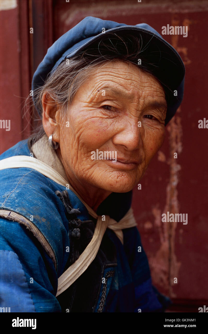 Lijiang, Yunnan Province, China --- Elderly Bai Woman in China ...