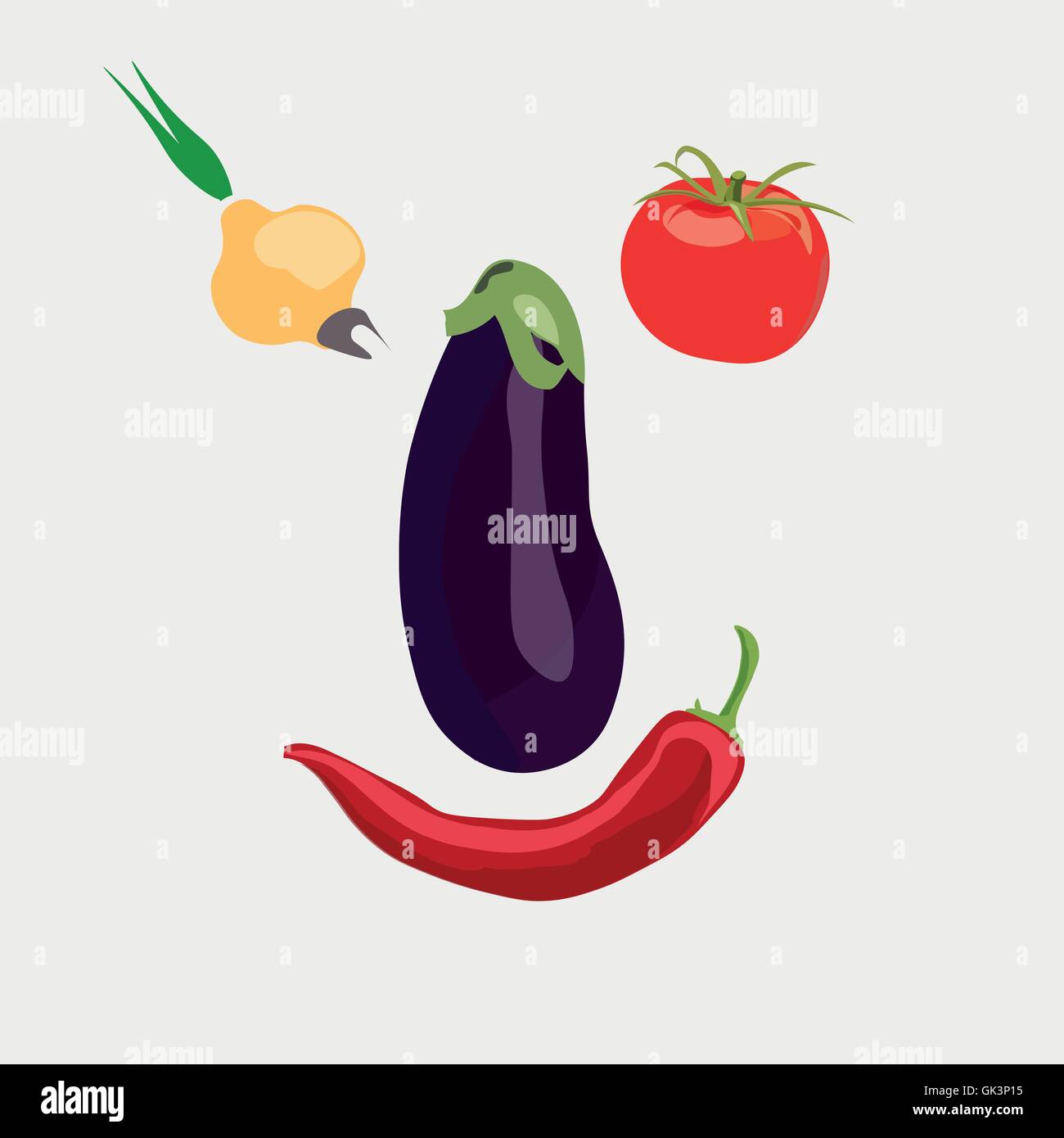 Set of Flat Vector vegetables Stock Vector Image & Art - Alamy