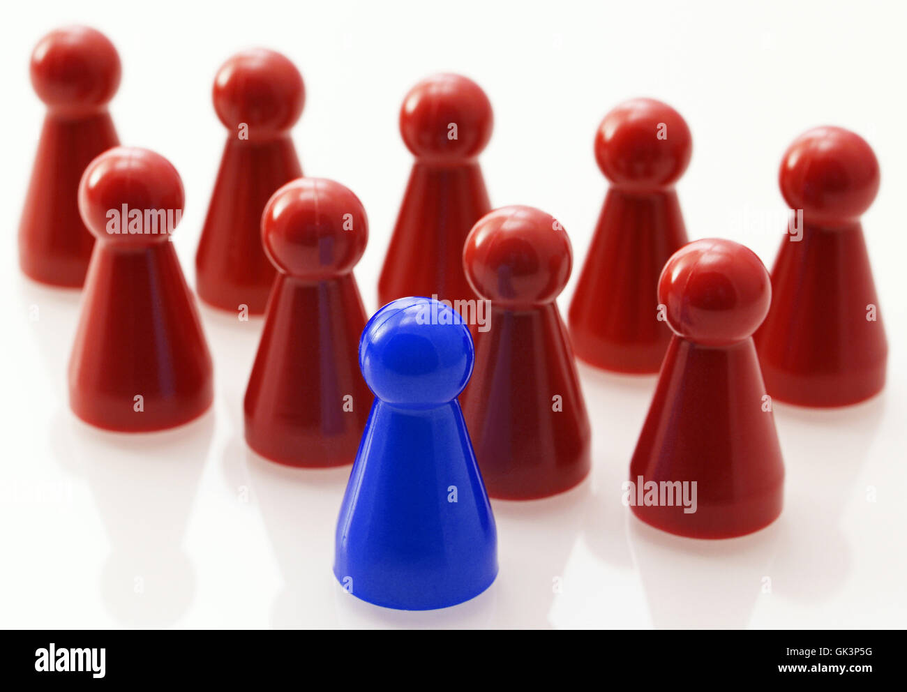leadership concept - red blue Stock Photo - Alamy