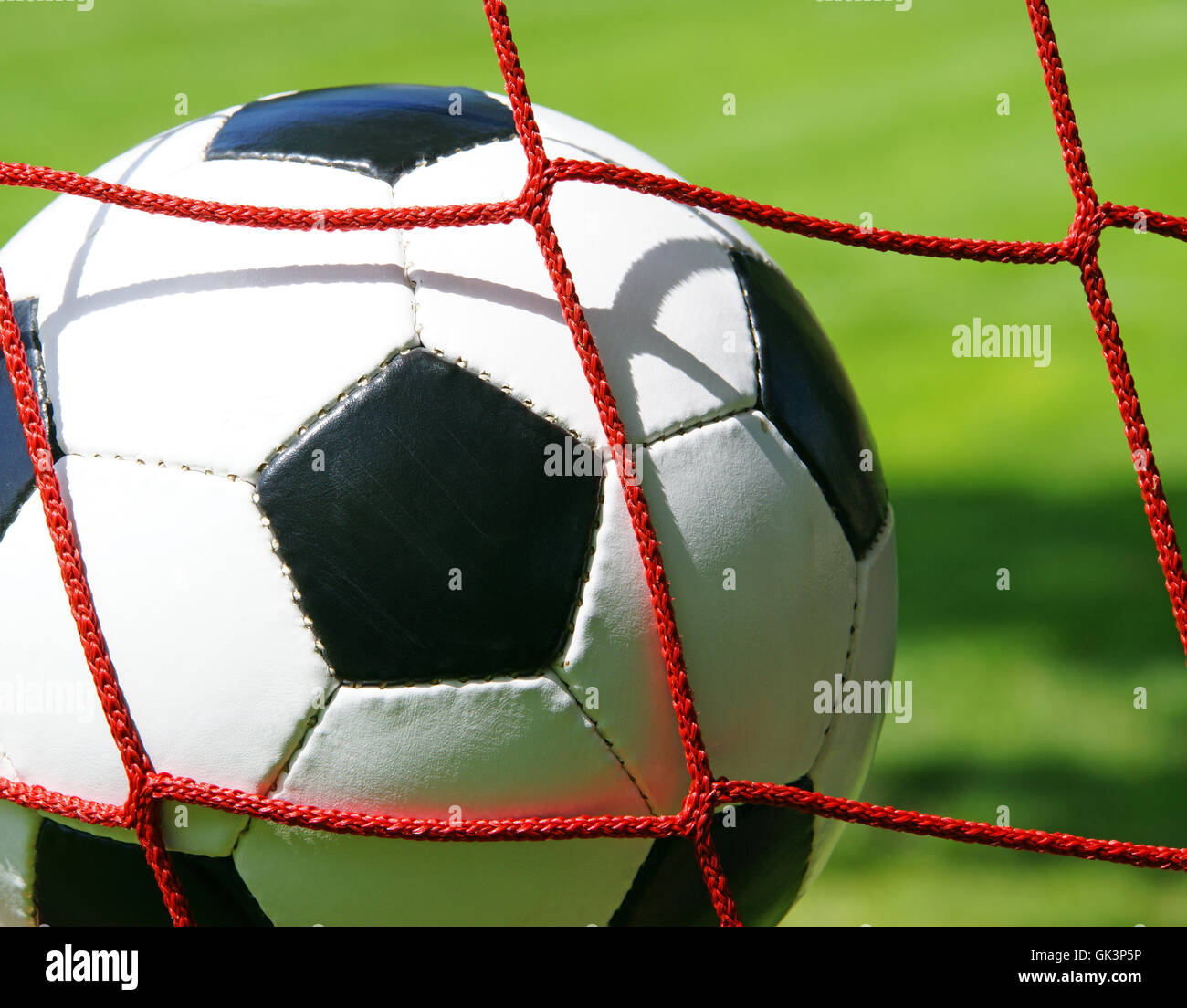 soccer goal - football in goal Stock Photo - Alamy