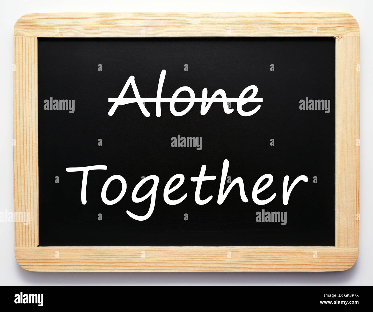 alone / together - concept sign Stock Photo - Alamy
