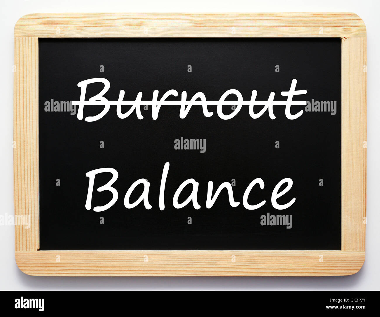 burnout / balance - concept sign Stock Photo - Alamy