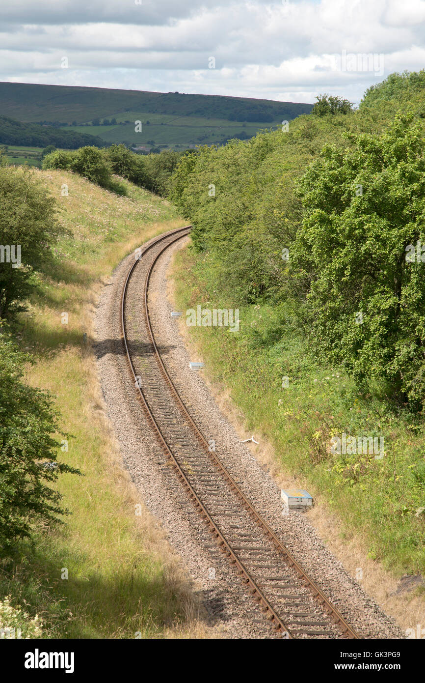 Railway Track, Yorkshire, England, UK Stock Photo - Alamy