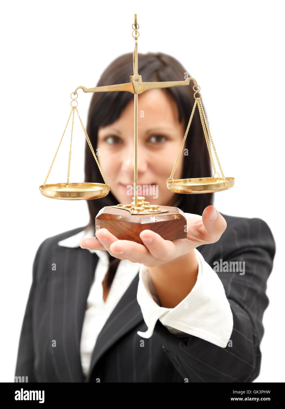 woman balance law Stock Photo - Alamy