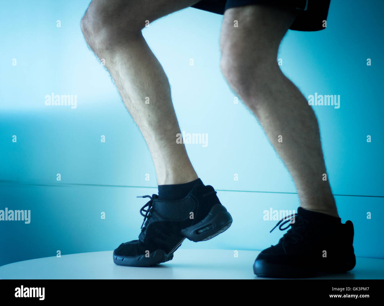 Male cardio dance fit dancer and man instructor giving dancing fitness ...