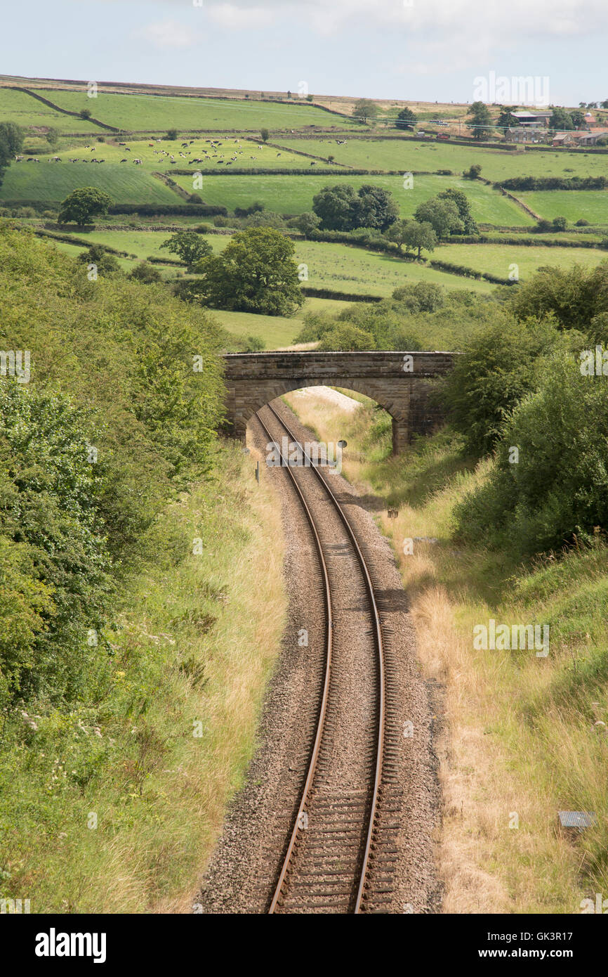 Railway Track, Yorkshire, England, UK Stock Photo - Alamy