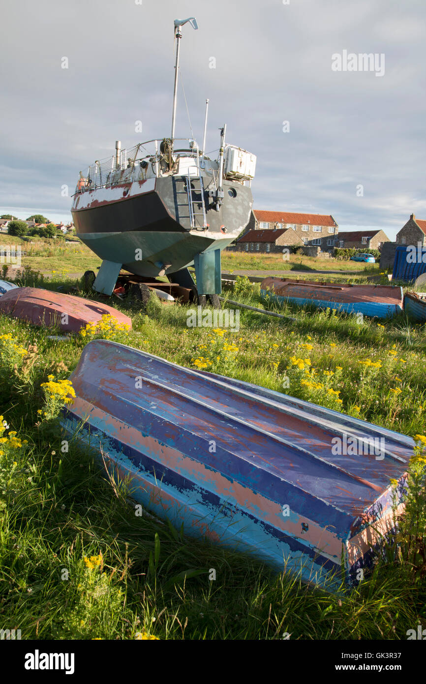 Holy island beach fishing boat hi-res stock photography and images - Alamy