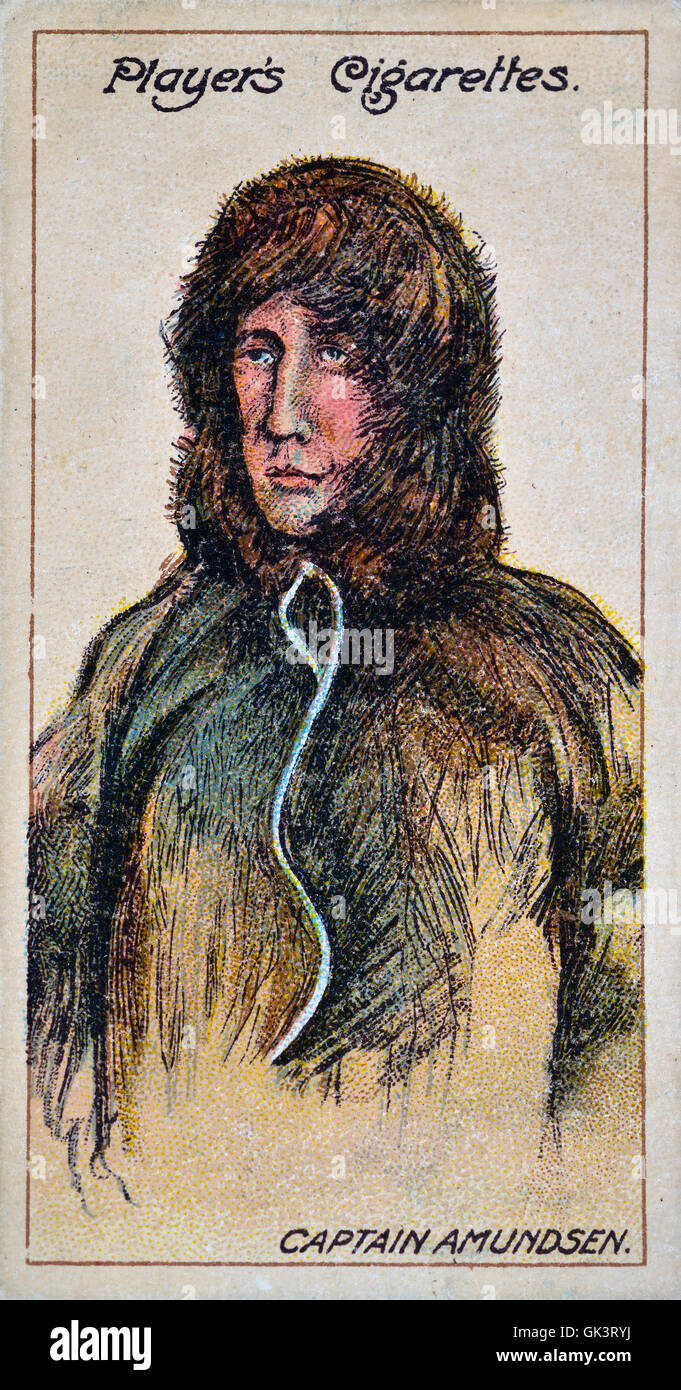Captain Amundsen. Player's cigarettes card Stock Photo - Alamy