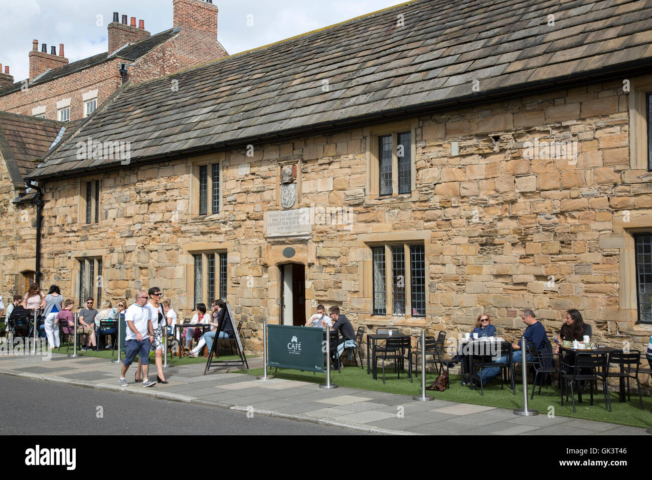 Cafe on the Green at Bishop Cosin's Almshouses, Durham, England, UK ...