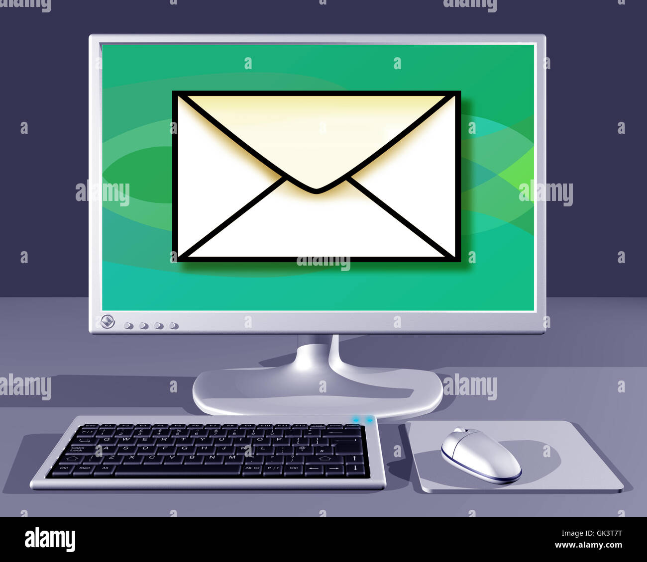 communication email desktop Stock Photo - Alamy