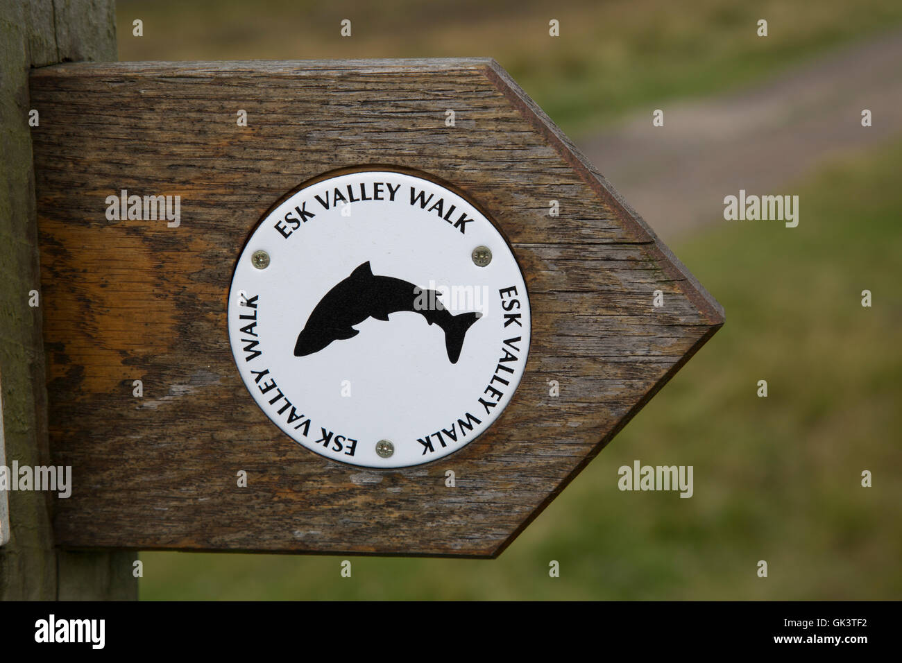 Esk Valley Walk Sign, North York Moors; Yorkshire; England; UK Stock ...