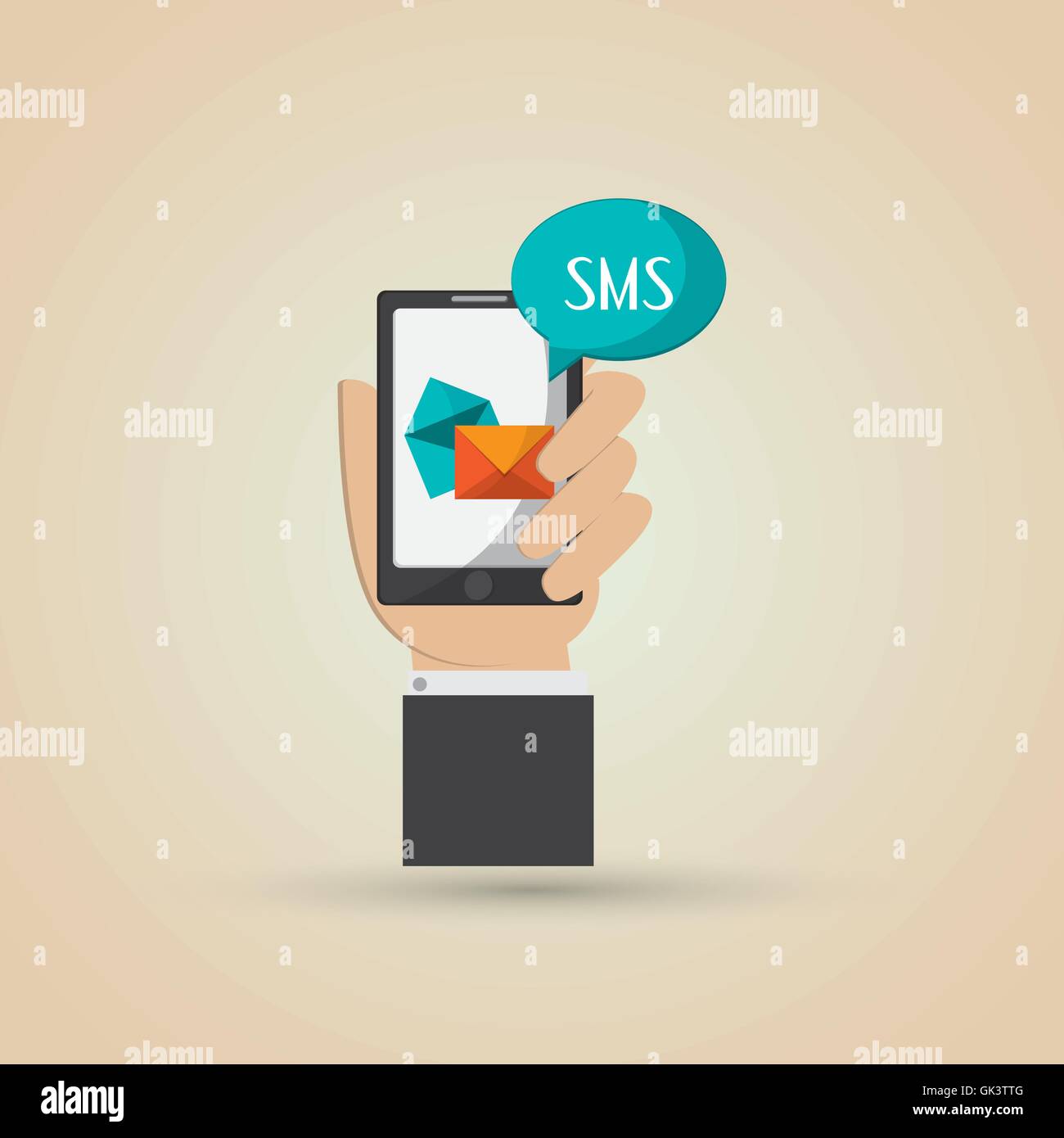 SMS icon design, vector illustration Stock Vector Image & Art - Alamy