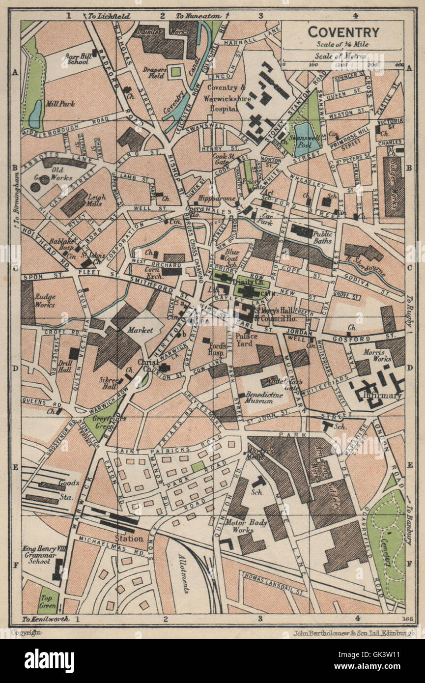Coventry map hi-res stock photography and images - Alamy