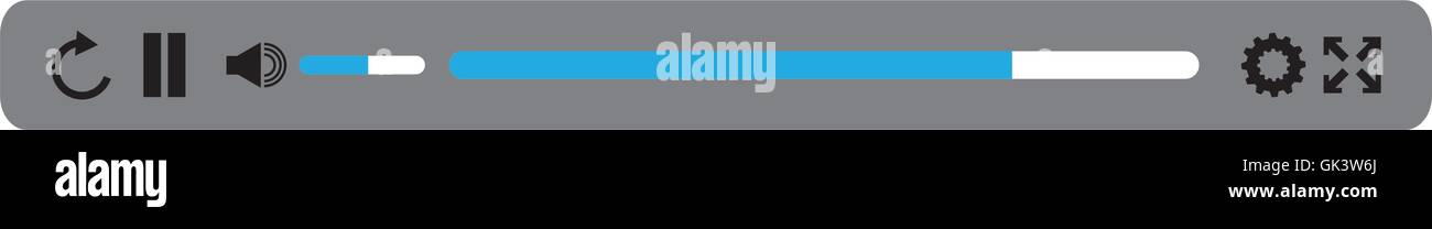 media player control panel icon Stock Vector Image & Art - Alamy