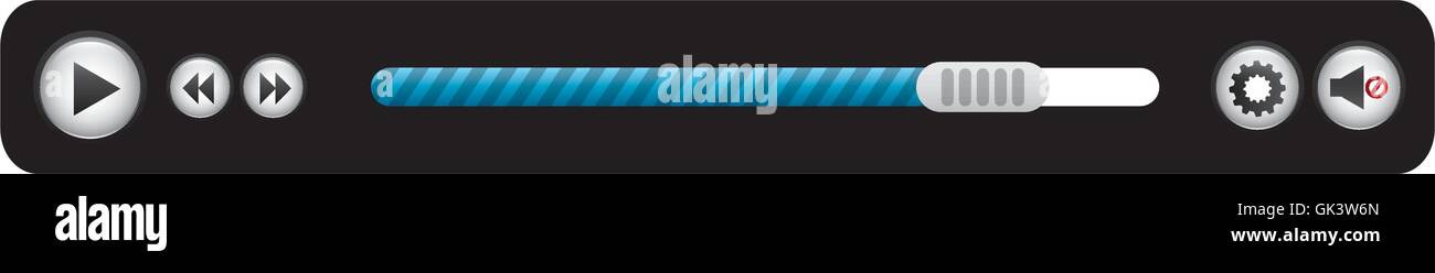 media player control panel icon Stock Vector Image & Art - Alamy