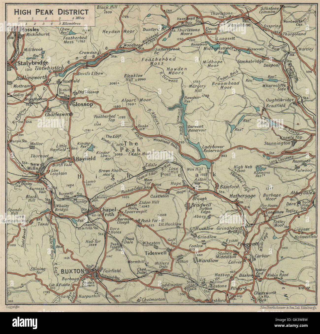 Map of buxton hi-res stock photography and images - Alamy