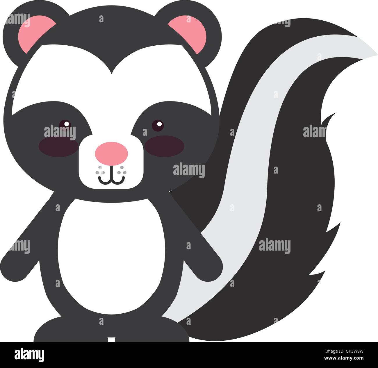 woodland zorrillo animal character cute icon Stock Vector Image & Art ...