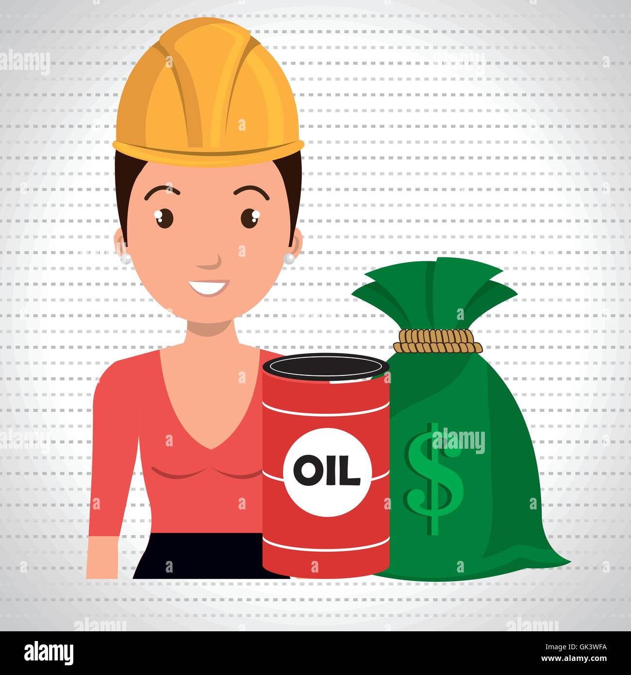 woman barrel oil money Stock Vector Image & Art - Alamy