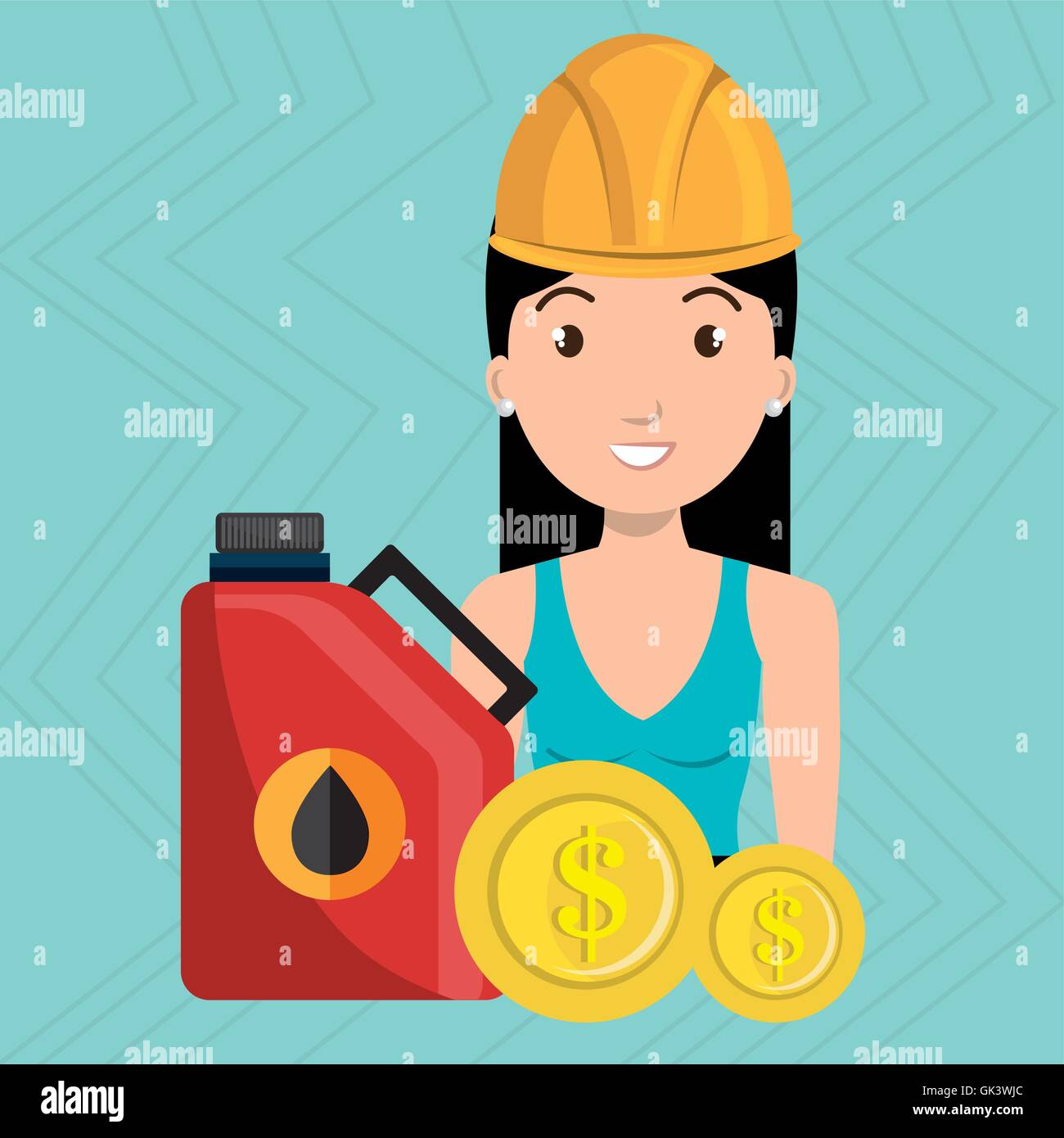 Woman petrol Stock Vector Images - Alamy