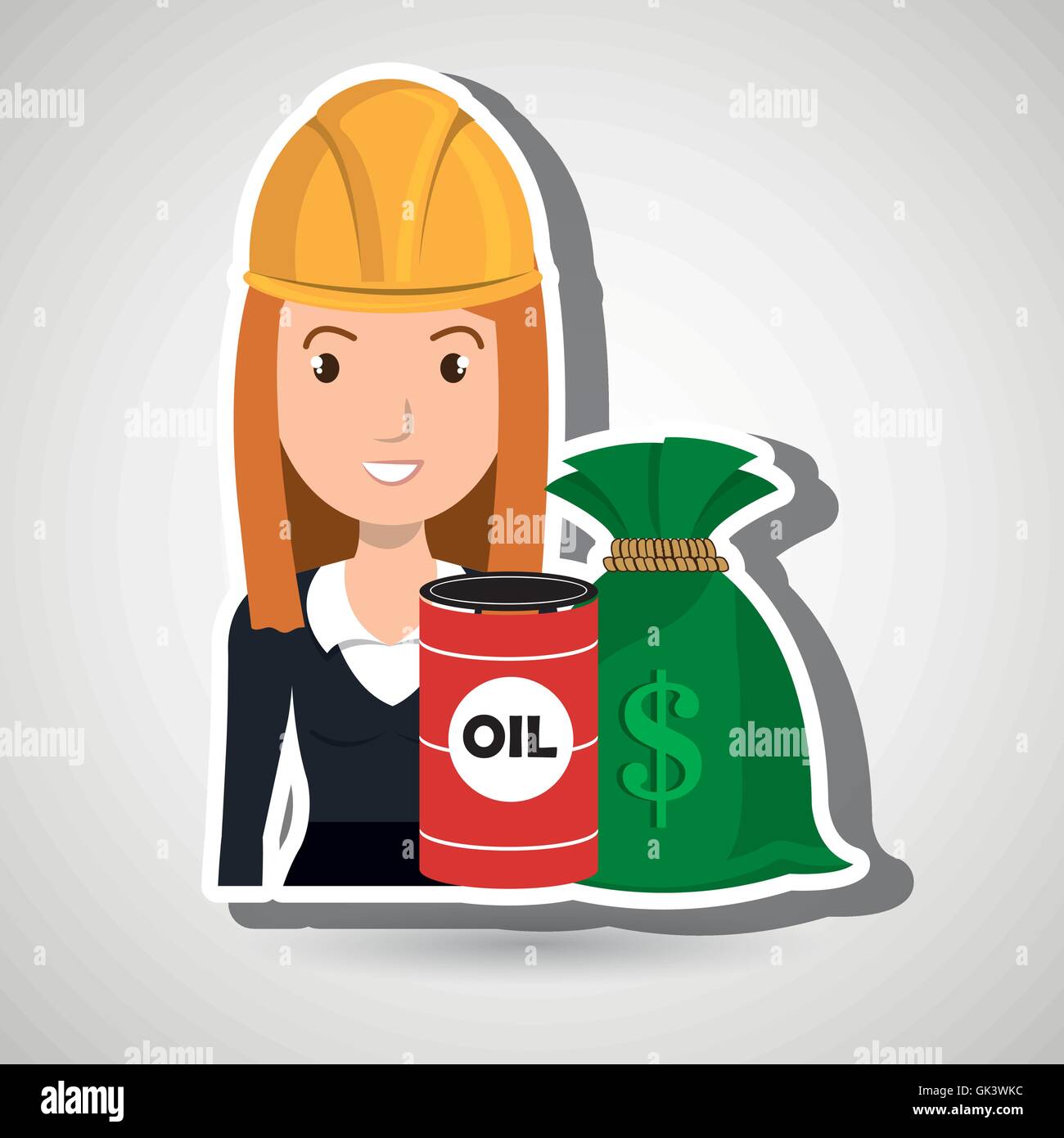 woman barrel oil money Stock Vector Image & Art - Alamy