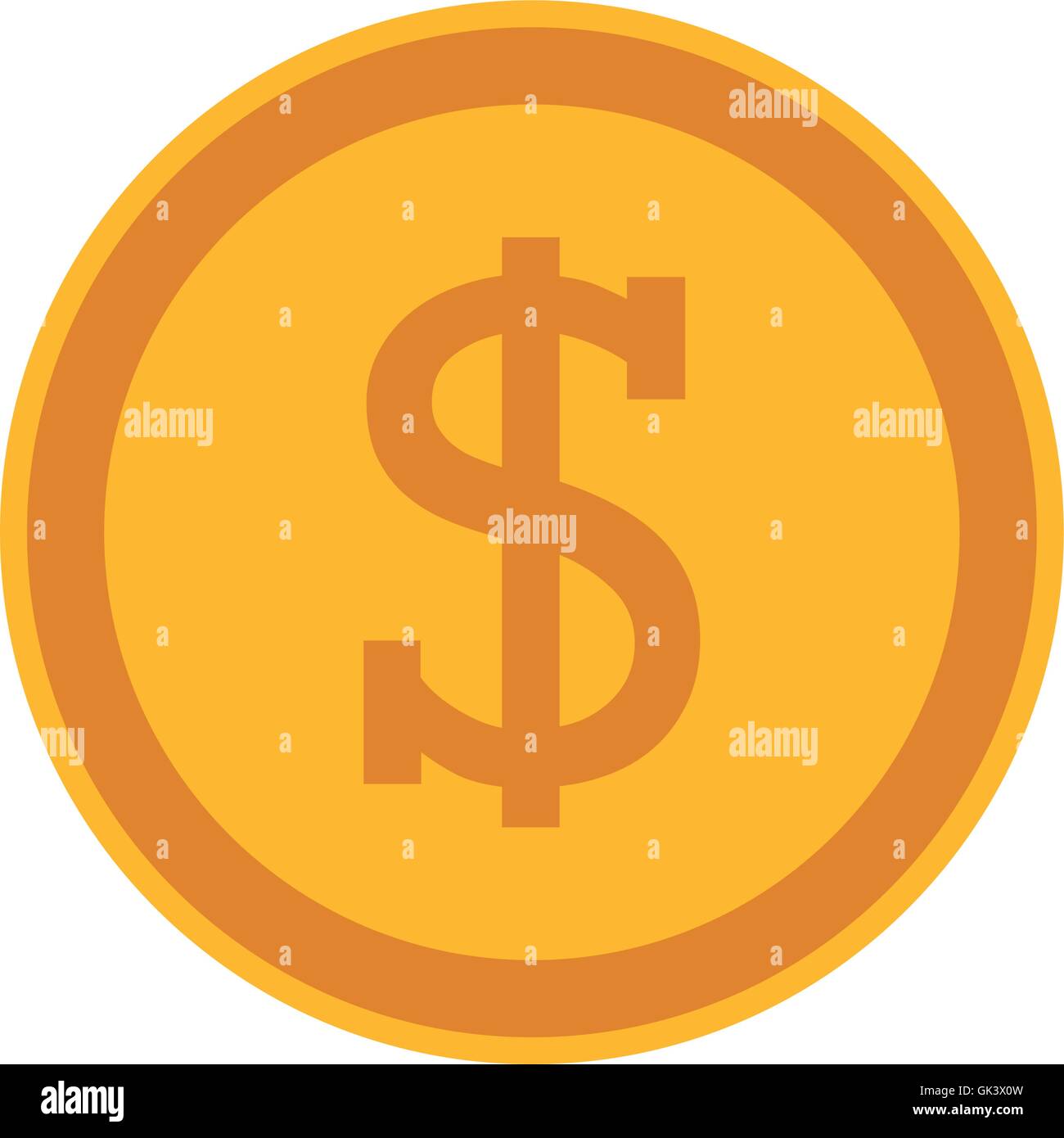 dollar coin icon Stock Vector Image & Art - Alamy
