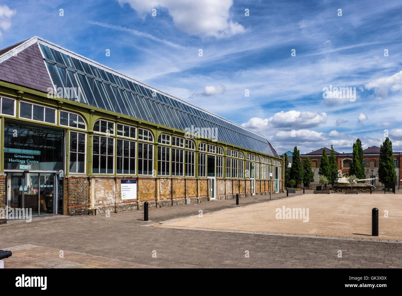 Woolwich, London.Greenwich Heritage Centre building exterior at Royal ...