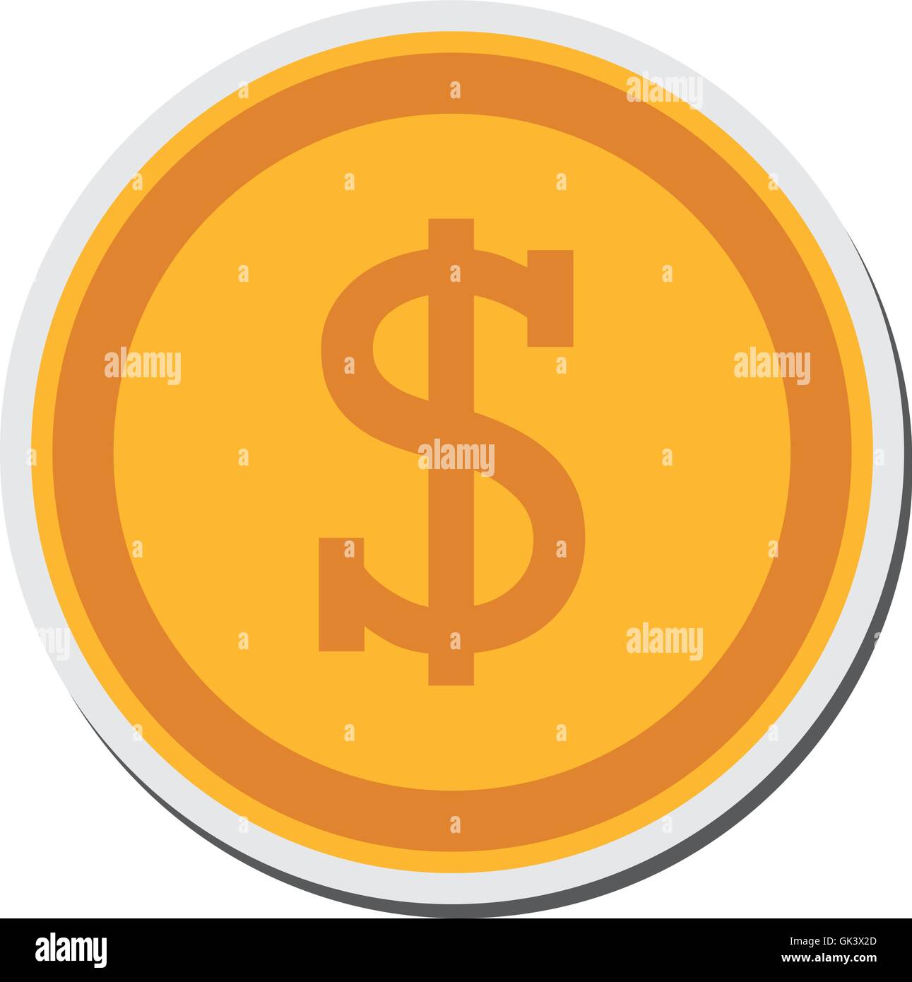dollar coin icon Stock Vector Image & Art - Alamy