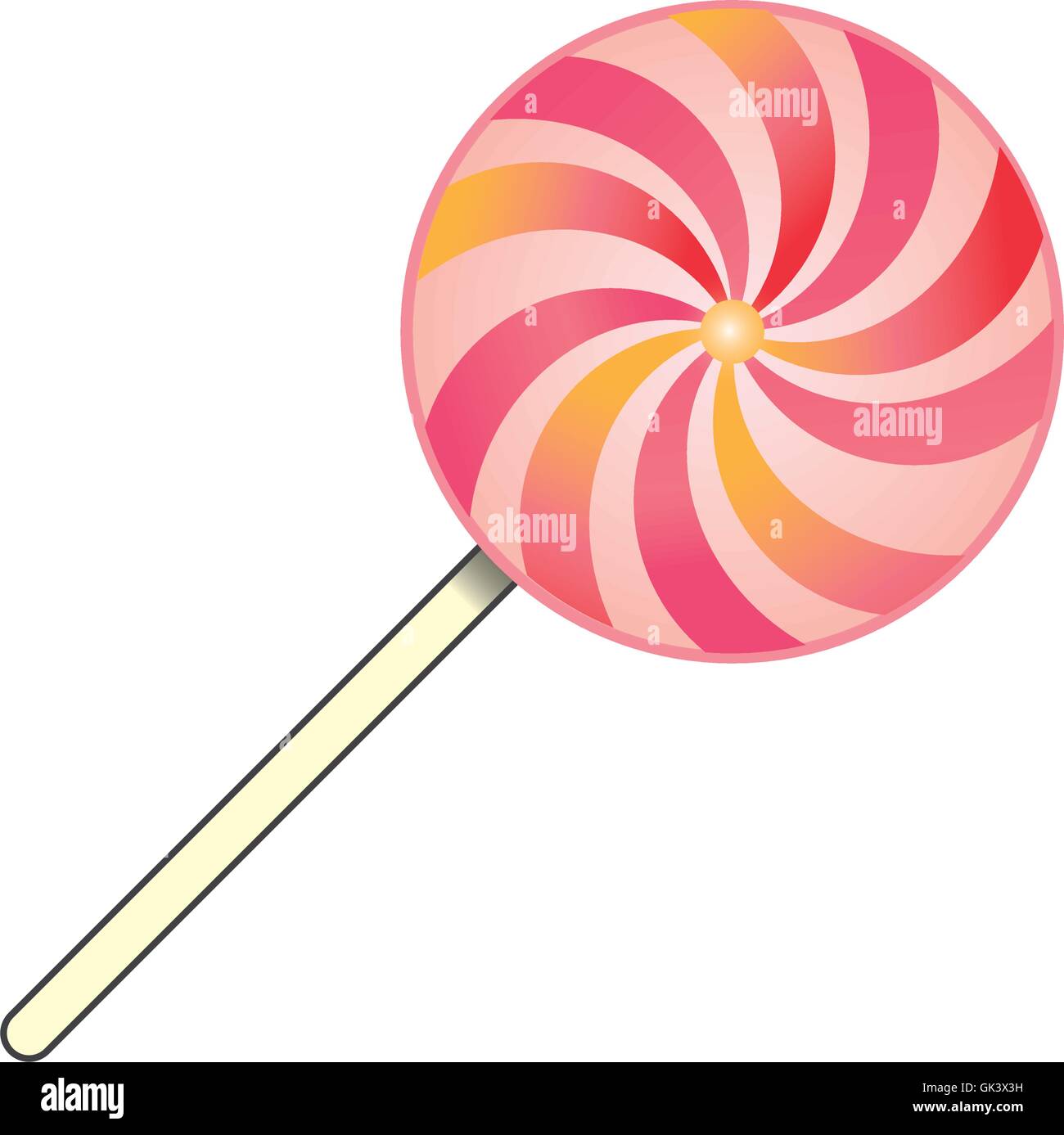 Rainbow lollipop on color Stock Vector Images - Alamy
