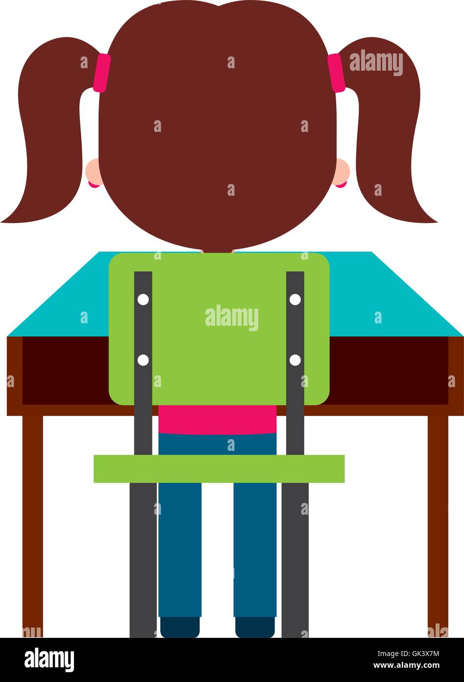 cute little girl isolated icon Stock Vector Image & Art - Alamy
