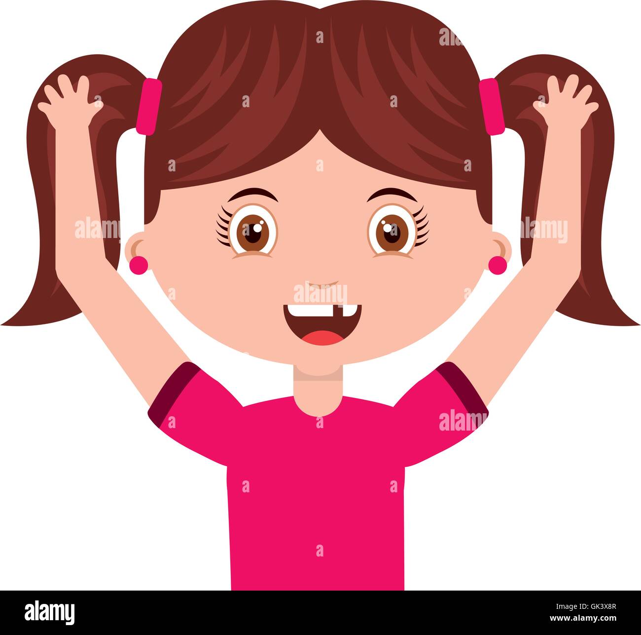 cute little girl isolated icon Stock Vector Image & Art - Alamy