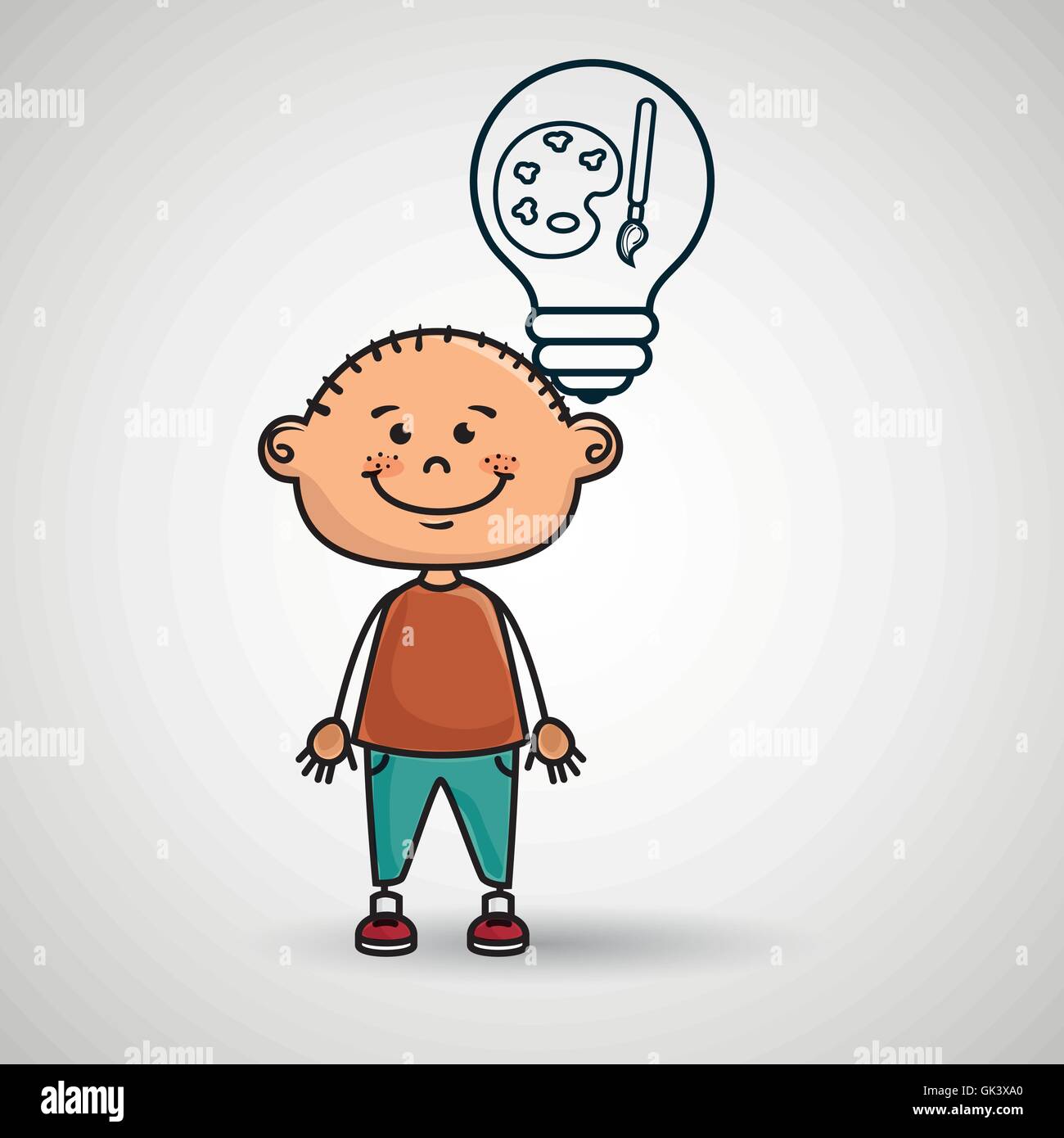 boy idea gears icon Stock Vector Image & Art - Alamy