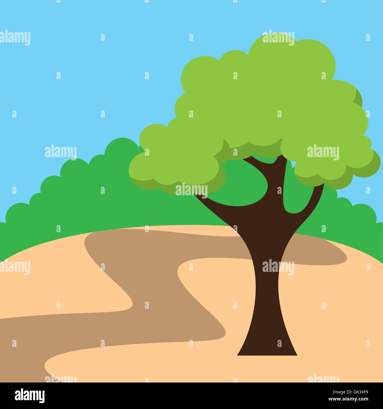 tree landscape field isolated icon Stock Vector Image & Art - Alamy