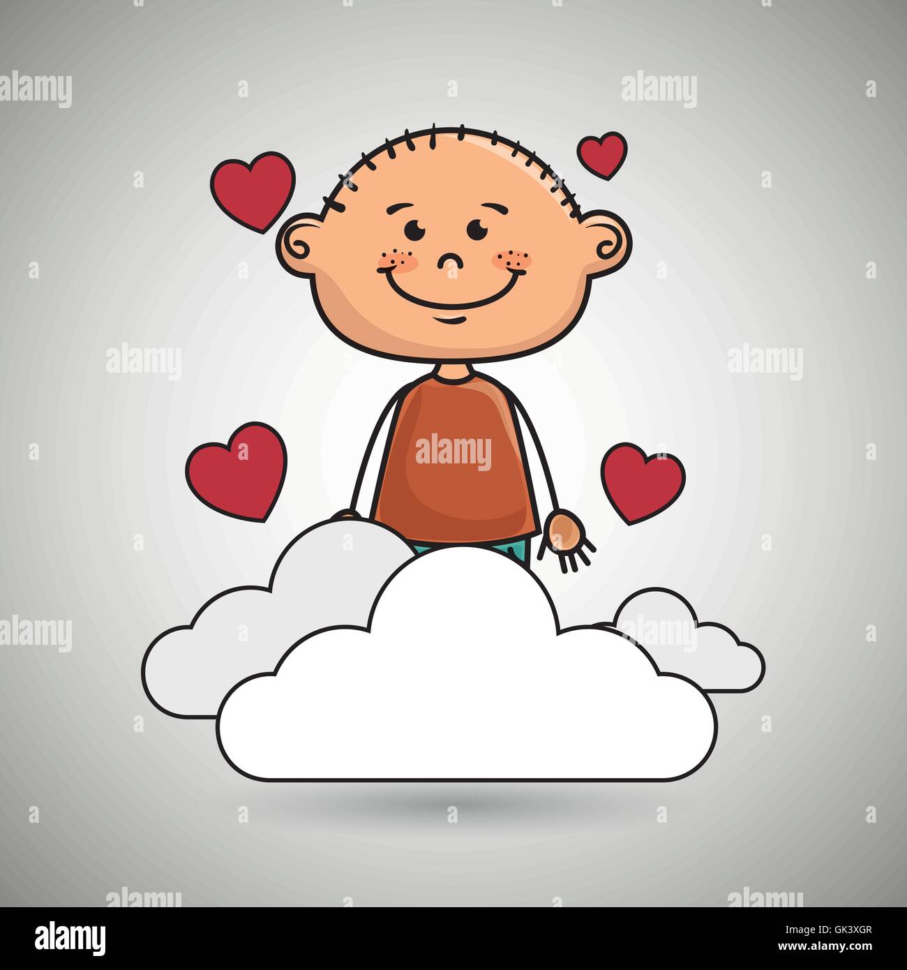 boy cloud heart love Stock Vector Image & Art - Alamy